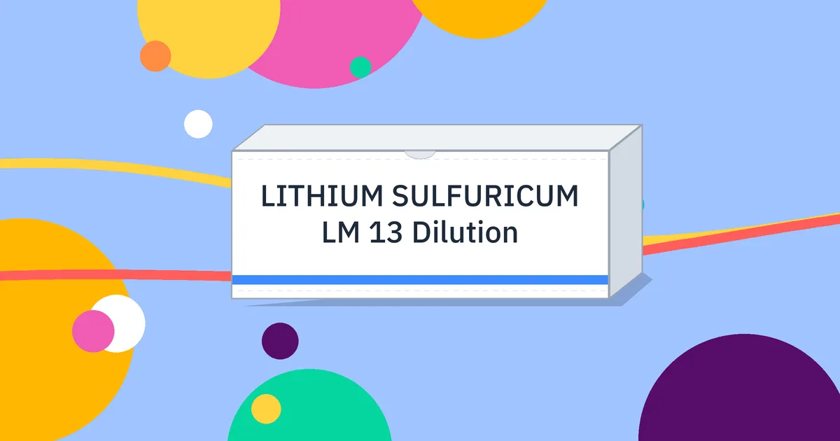 Symbolbild: Packung mit der Aufschrift LITHIUM SULFURICUM LM 13 Dilution (PZN 12932944) – Verfügbarkeit und Bezug in Apotheken in Frankfurt am Main
