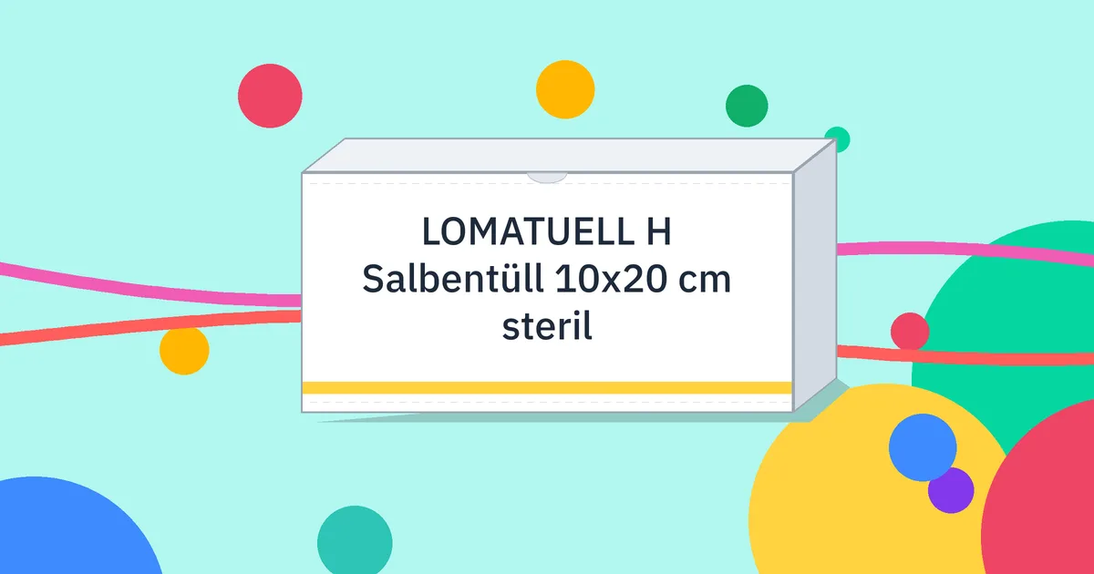 Symbolbild: Packung mit der Aufschrift LOMATUELL H Salbentüll 10x20 cm steril (PZN 17842157) – Verfügbarkeit und Bezug in Apotheken in Frankfurt am Main