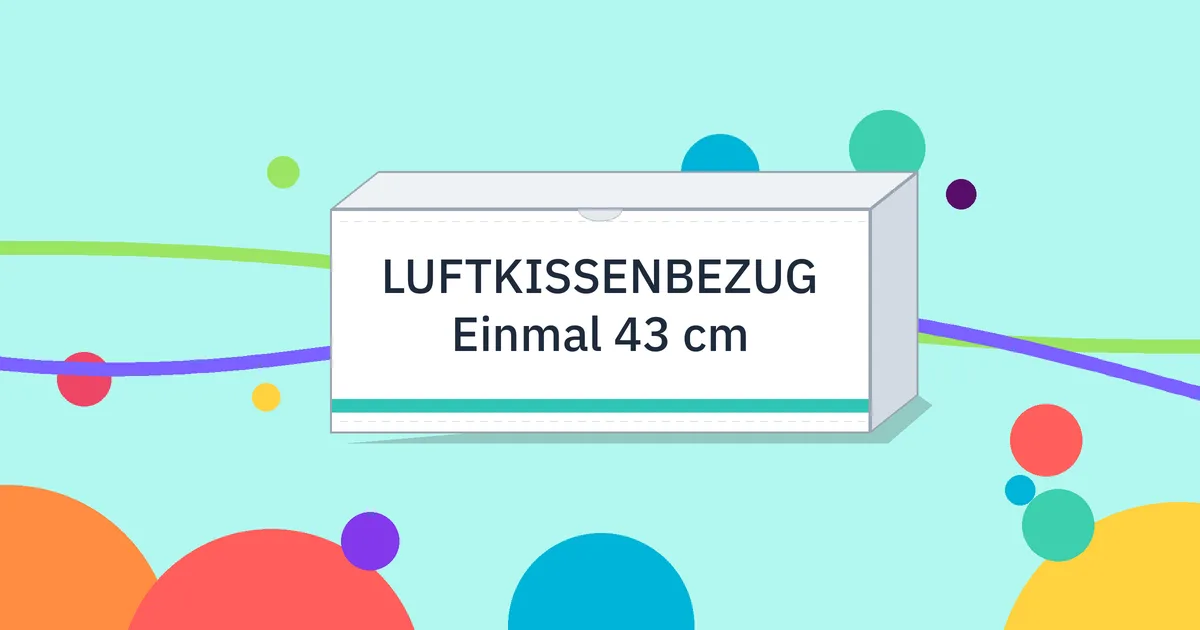 Symbolbild: Packung mit der Aufschrift LUFTKISSENBEZUG Einmal 43 cm (PZN 10075312) – Verfügbarkeit und Bezug in Apotheken in Frankfurt am Main