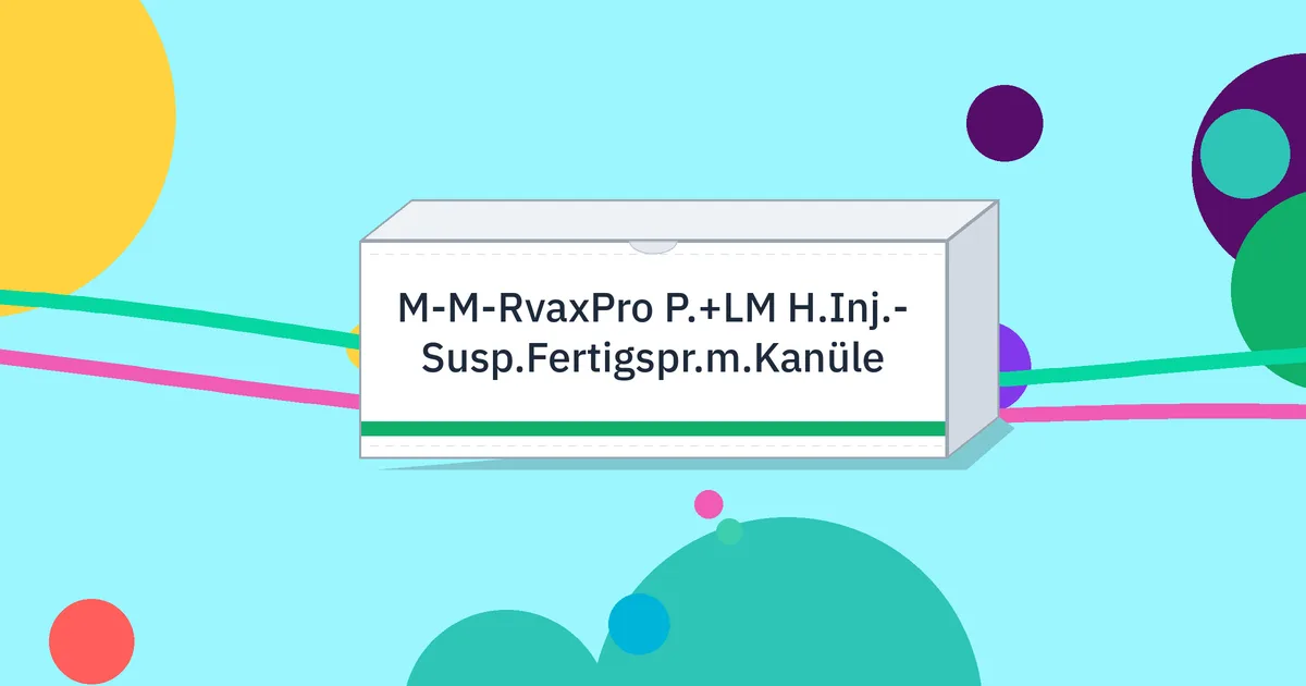 Symbolbild: Packung mit der Aufschrift M-M-RvaxPro P.+LM H.Inj.-Susp.Fertigspr.m.Kanüle (PZN 09695400) – Verfügbarkeit und Bezug in Apotheken in Frankfurt am Main