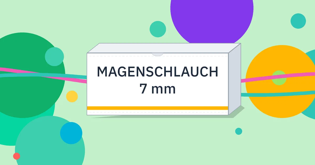 Symbolbild: Packung mit der Aufschrift MAGENSCHLAUCH 7 mm (PZN 01732426) – Verfügbarkeit und Bezug in Apotheken in Frankfurt am Main