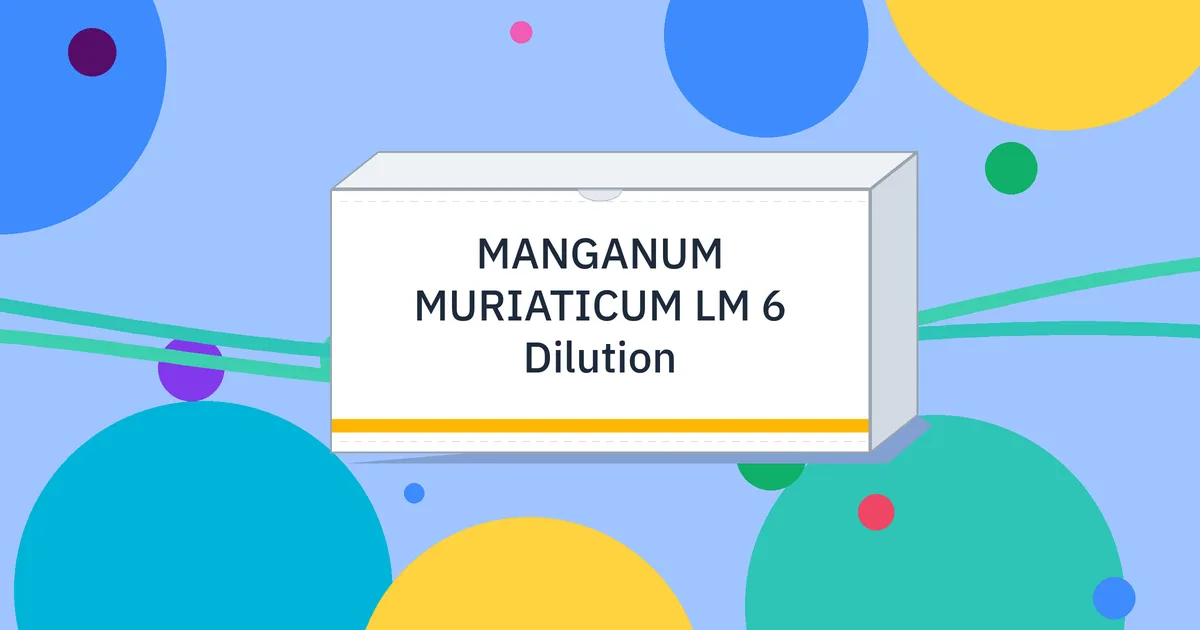 Symbolbild: Packung mit der Aufschrift MANGANUM MURIATICUM LM 6 Dilution (PZN 12943646) – Verfügbarkeit und Bezug in Apotheken in Frankfurt am Main