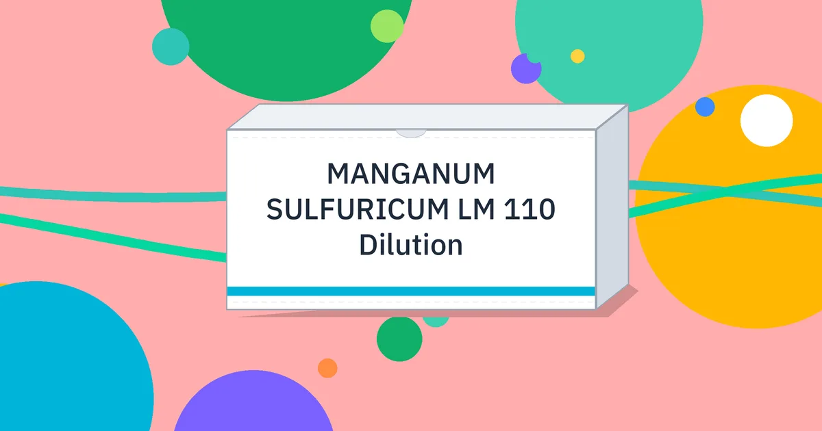 Symbolbild: Packung mit der Aufschrift MANGANUM SULFURICUM LM 110 Dilution (PZN 12946314) – Verfügbarkeit und Bezug in Apotheken in Frankfurt am Main