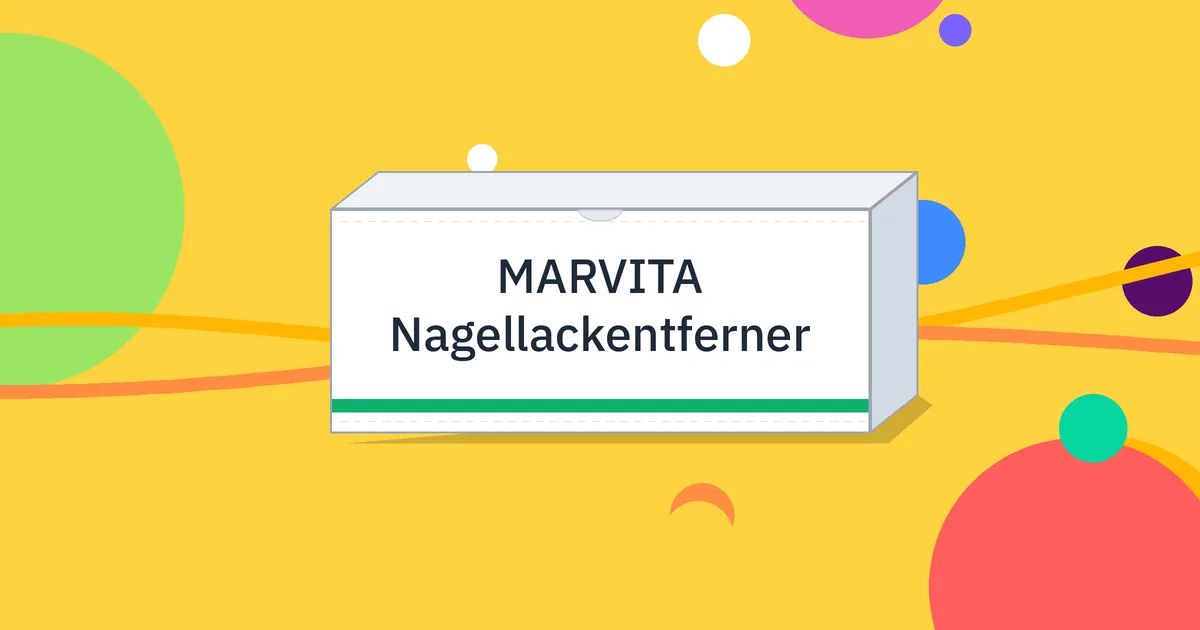 Symbolbild: Packung mit der Aufschrift MARVITA Nagellackentferner (PZN 10779332) – Verfügbarkeit und Bezug in Apotheken in Frankfurt am Main