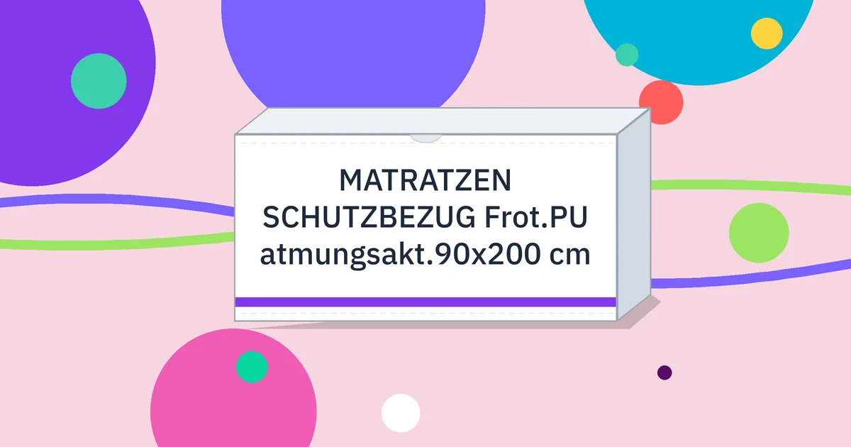 Symbolbild: Packung mit der Aufschrift MATRATZEN SCHUTZBEZUG Frot.PU atmungsakt.90x200 cm (PZN 09303245) – Verfügbarkeit und Bezug in Apotheken in Frankfurt am Main