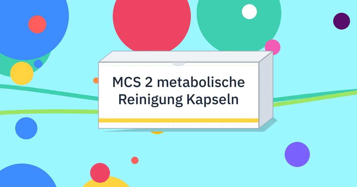 Symbolbild: Packung mit der Aufschrift MCS 2 metabolische Reinigung Kapseln (PZN 17016287) – Verfügbarkeit und Bezug in Apotheken in Frankfurt am Main