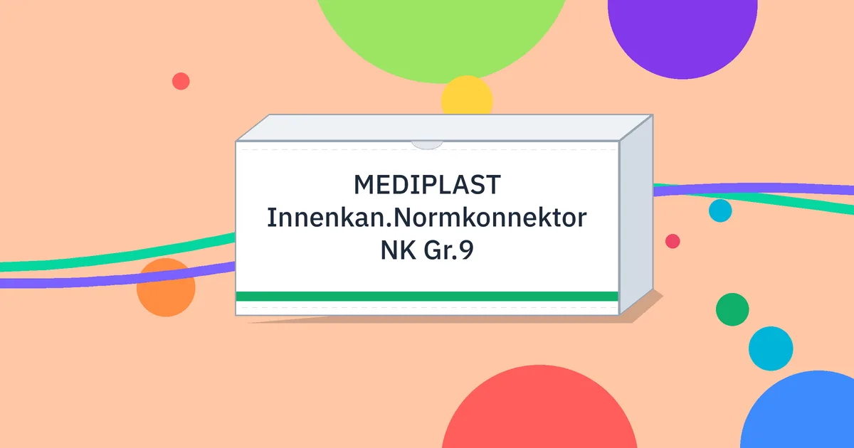 Symbolbild: Packung mit der Aufschrift MEDIPLAST Innenkan.Normkonnektor NK Gr.9 (PZN 04528028) – Verfügbarkeit und Bezug in Apotheken in Frankfurt am Main