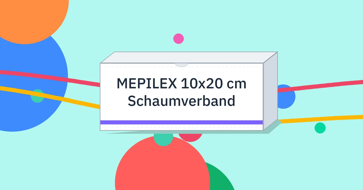 Symbolbild: Packung mit der Aufschrift MEPILEX 10x20 cm Schaumverband (PZN 11368246) – Verfügbarkeit und Bezug in Apotheken in Frankfurt am Main