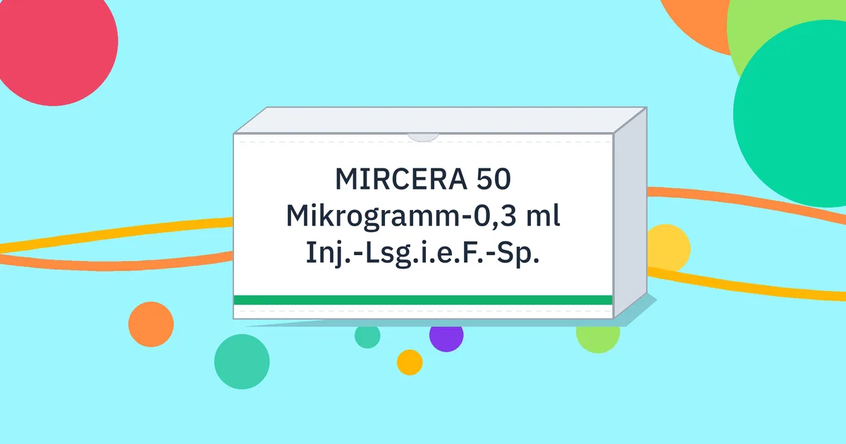 Symbolbild: Packung mit der Aufschrift MIRCERA 50 Mikrogramm-0,3 ml Inj.-Lsg.i.e.F.-Sp. (PZN 16037040) – Verfügbarkeit und Bezug in Apotheken in Frankfurt am Main