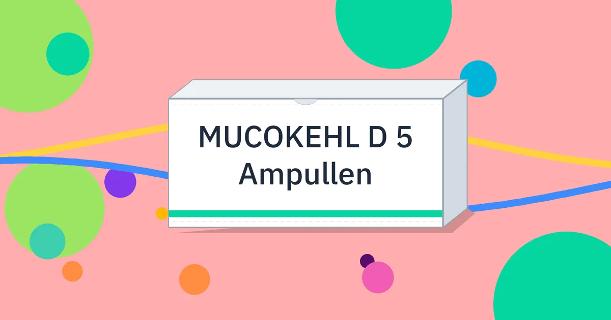 Symbolbild: Packung mit der Aufschrift MUCOKEHL D 5 Ampullen (PZN 03206647) – Verfügbarkeit und Bezug in Apotheken in Frankfurt am Main