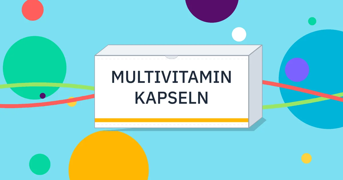 Symbolbild: Packung mit der Aufschrift MULTIVITAMIN KAPSELN (PZN 18724276) – Verfügbarkeit und Bezug in Apotheken in Frankfurt am Main
