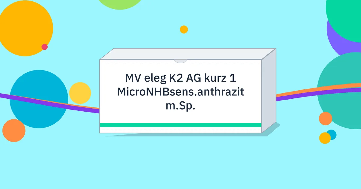 Symbolbild: Packung mit der Aufschrift MV eleg K2 AG kurz 1 MicroNHBsens.anthrazit m.Sp. (PZN 16071077) – Verfügbarkeit und Bezug in Apotheken in Frankfurt am Main