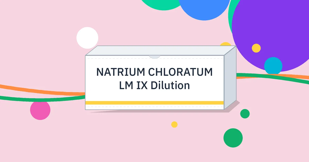 Symbolbild: Packung mit der Aufschrift NATRIUM CHLORATUM LM IX Dilution (PZN 07457978) – Verfügbarkeit und Bezug in Apotheken in Frankfurt am Main