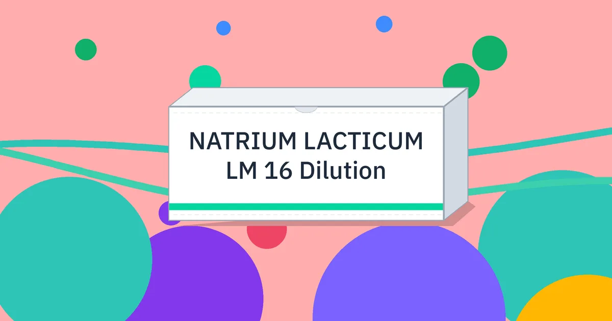 Symbolbild: Packung mit der Aufschrift NATRIUM LACTICUM LM 16 Dilution (PZN 12964878) – Verfügbarkeit und Bezug in Apotheken in Frankfurt am Main
