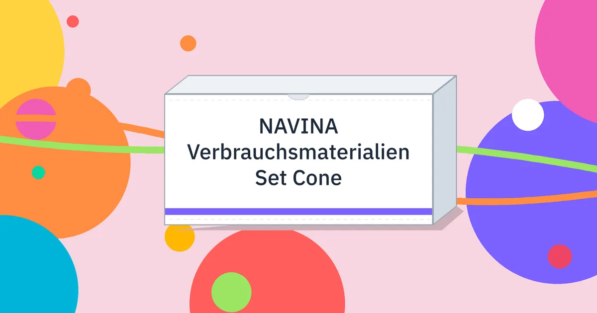 Symbolbild: Packung mit der Aufschrift NAVINA Verbrauchsmaterialien Set Cone (PZN 18054663) – Verfügbarkeit und Bezug in Apotheken in Frankfurt am Main