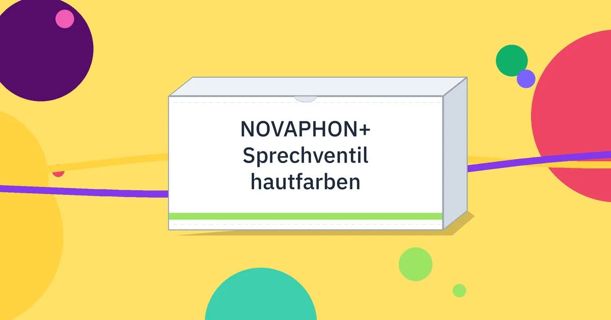 Symbolbild: Packung mit der Aufschrift NOVAPHON+ Sprechventil hautfarben (PZN 19415198) – Verfügbarkeit und Bezug in Apotheken in Frankfurt am Main