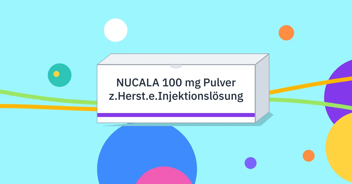 Symbolbild: Packung mit der Aufschrift NUCALA 100 mg Pulver z.Herst.e.Injektionslösung (PZN 14309824) – Verfügbarkeit und Bezug in Apotheken in Frankfurt am Main