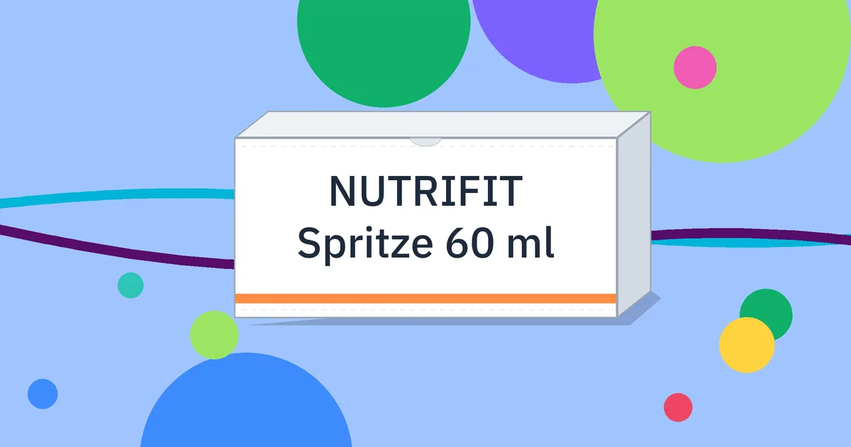Symbolbild: Packung mit der Aufschrift NUTRIFIT Spritze 60 ml (PZN 13712179) – Verfügbarkeit und Bezug in Apotheken in Frankfurt am Main