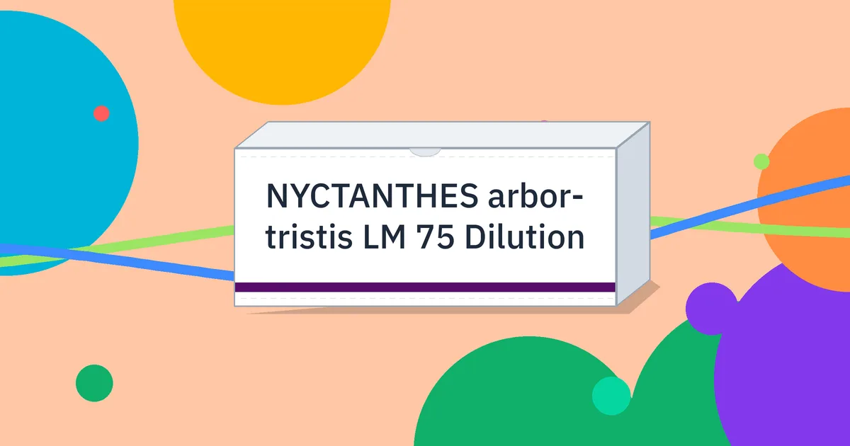 Symbolbild: Packung mit der Aufschrift NYCTANTHES arbor-tristis LM 75 Dilution (PZN 13621241) – Verfügbarkeit und Bezug in Apotheken in Frankfurt am Main