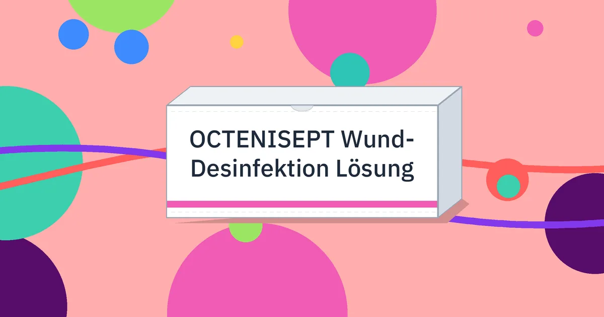 Symbolbild: Packung mit der Aufschrift OCTENISEPT Wund-Desinfektion Lösung (PZN 18450301) – Verfügbarkeit und Bezug in Apotheken in Frankfurt am Main