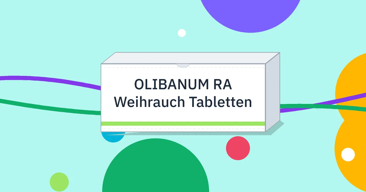 Symbolbild: Packung mit der Aufschrift OLIBANUM RA Weihrauch Tabletten (PZN 00506751) – Verfügbarkeit und Bezug in Apotheken in Frankfurt am Main