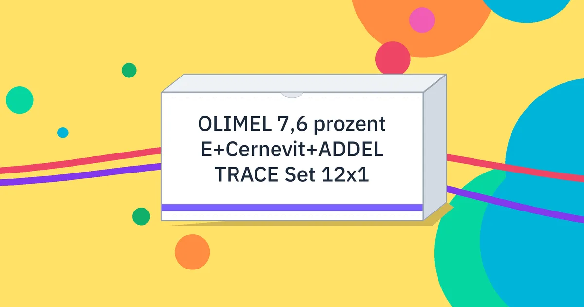 Symbolbild: Packung mit der Aufschrift OLIMEL 7,6 prozent E+Cernevit+ADDEL TRACE Set 12x1 (PZN 16884863) – Verfügbarkeit und Bezug in Apotheken in Frankfurt am Main