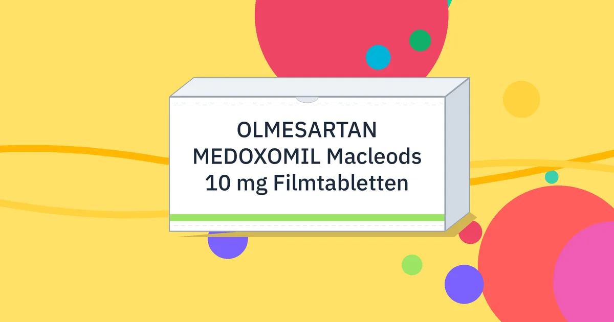 Symbolbild: Packung mit der Aufschrift OLMESARTAN MEDOXOMIL Macleods 10 mg Filmtabletten (PZN 18360153) – Verfügbarkeit und Bezug in Apotheken in Frankfurt am Main