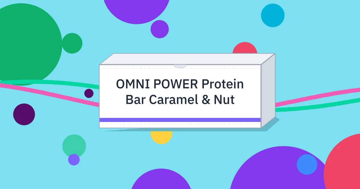 Symbolbild: Packung mit der Aufschrift OMNI POWER Protein Bar Caramel & Nut (PZN 19805002) – Verfügbarkeit und Bezug in Apotheken in Frankfurt am Main
