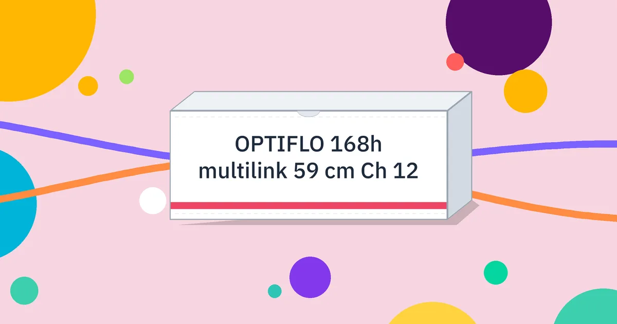Symbolbild: Packung mit der Aufschrift OPTIFLO 168h multilink 59 cm Ch 12 (PZN 11648916) – Verfügbarkeit und Bezug in Apotheken in Frankfurt am Main