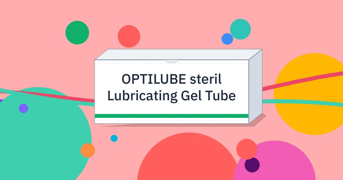 Symbolbild: Packung mit der Aufschrift OPTILUBE steril Lubricating Gel Tube (PZN 20390291) – Verfügbarkeit und Bezug in Apotheken in Frankfurt am Main