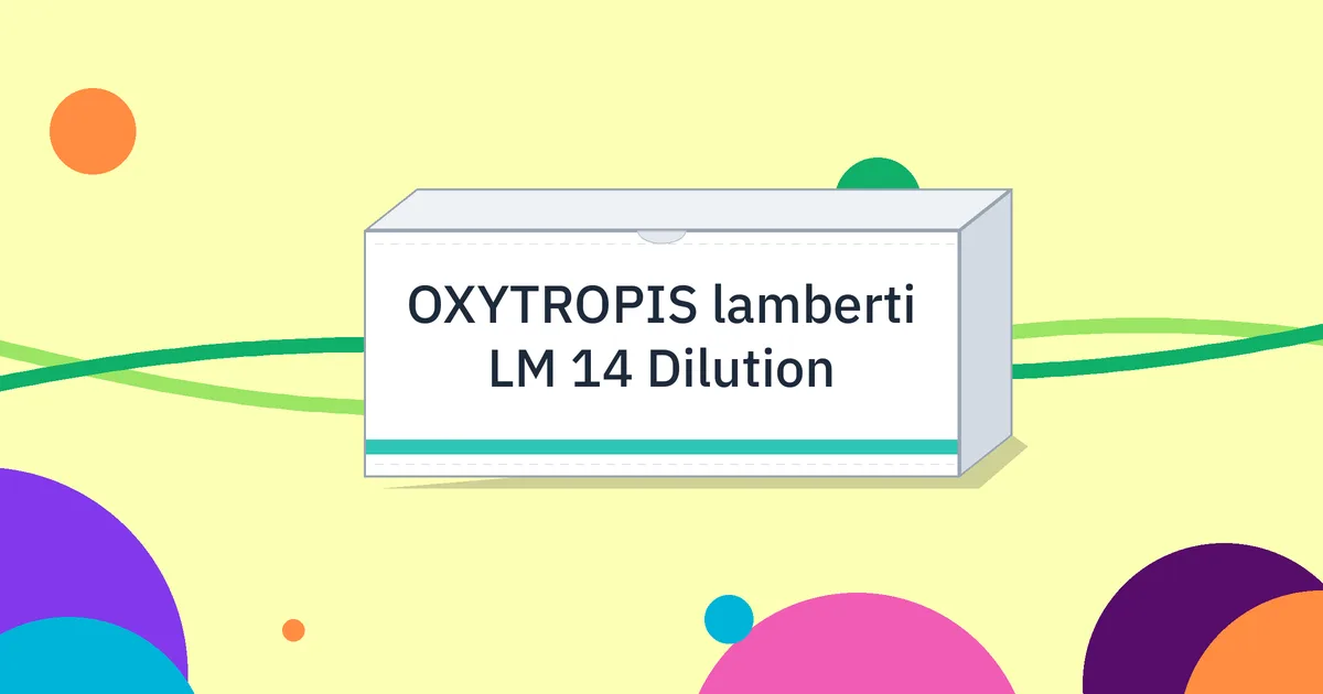 Symbolbild: Packung mit der Aufschrift OXYTROPIS lamberti LM 14 Dilution (PZN 13629863) – Verfügbarkeit und Bezug in Apotheken in Frankfurt am Main