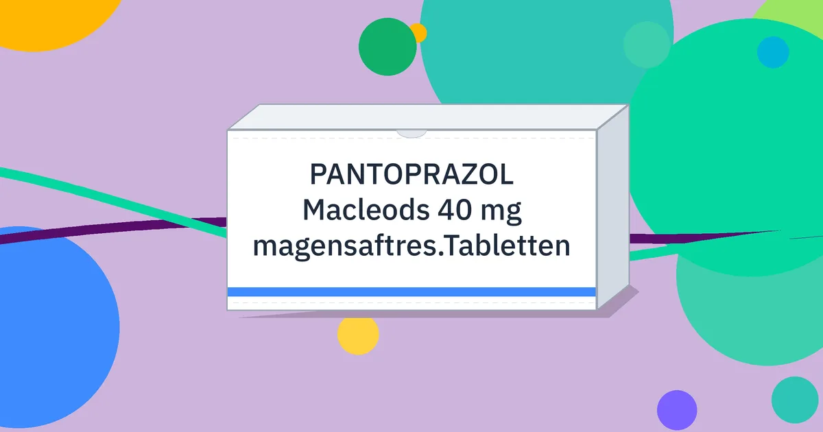 Symbolbild: Packung mit der Aufschrift PANTOPRAZOL Macleods 40 mg magensaftres.Tabletten (PZN 20162503) – Verfügbarkeit und Bezug in Apotheken in Frankfurt am Main