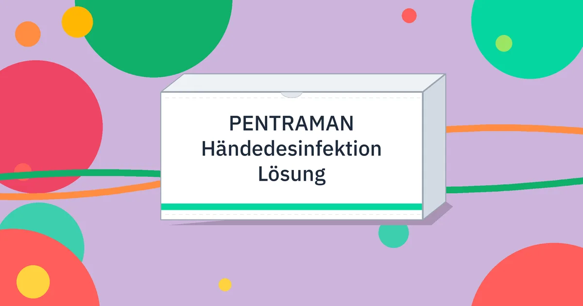 Symbolbild: Packung mit der Aufschrift PENTRAMAN Händedesinfektion Lösung (PZN 14005544) – Verfügbarkeit und Bezug in Apotheken in Frankfurt am Main