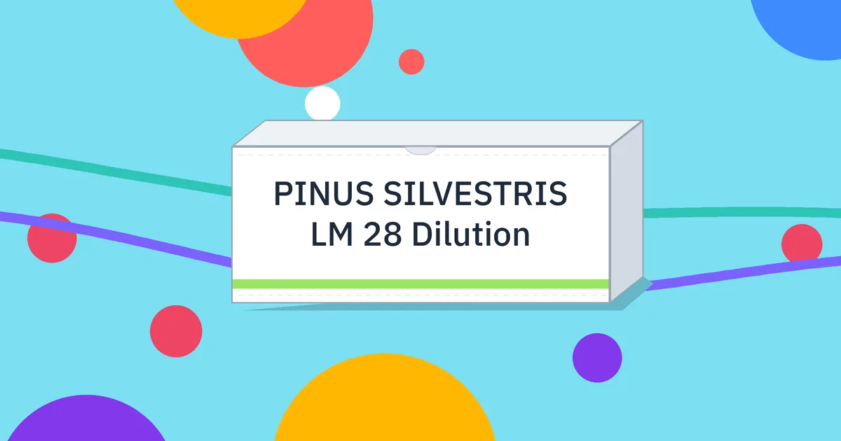Symbolbild: Packung mit der Aufschrift PINUS SILVESTRIS LM 28 Dilution (PZN 13643136) – Verfügbarkeit und Bezug in Apotheken in Frankfurt am Main