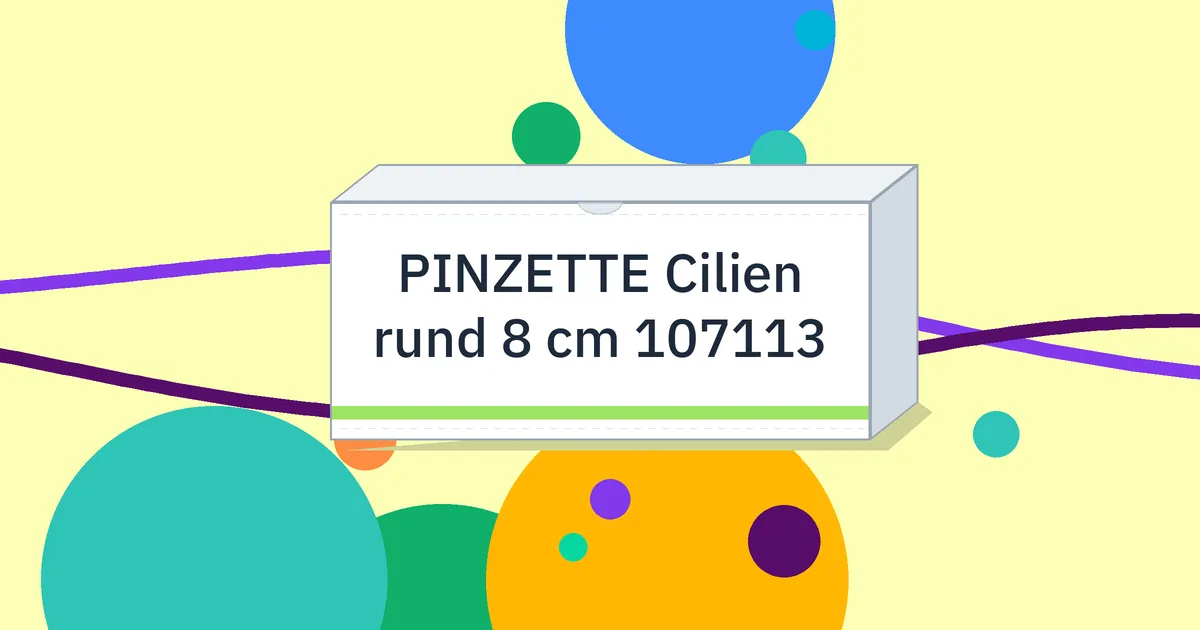 Symbolbild: Packung mit der Aufschrift PINZETTE Cilien rund 8 cm 107113 (PZN 00069977) – Verfügbarkeit und Bezug in Apotheken in Frankfurt am Main
