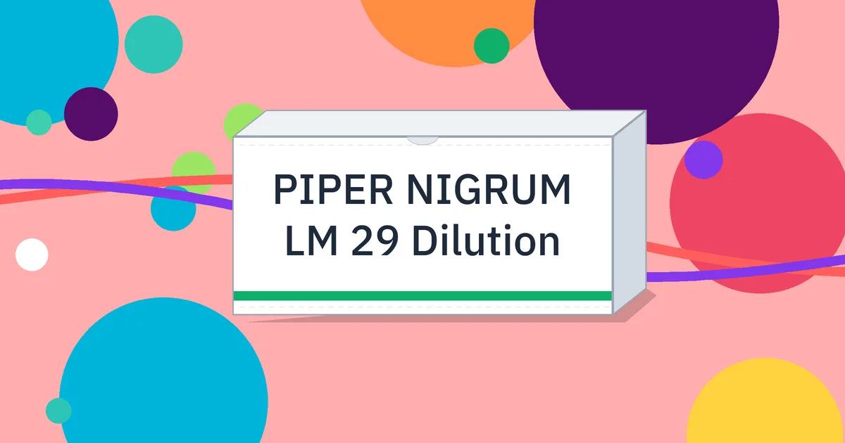 Symbolbild: Packung mit der Aufschrift PIPER NIGRUM LM 29 Dilution (PZN 13645023) – Verfügbarkeit und Bezug in Apotheken in Frankfurt am Main