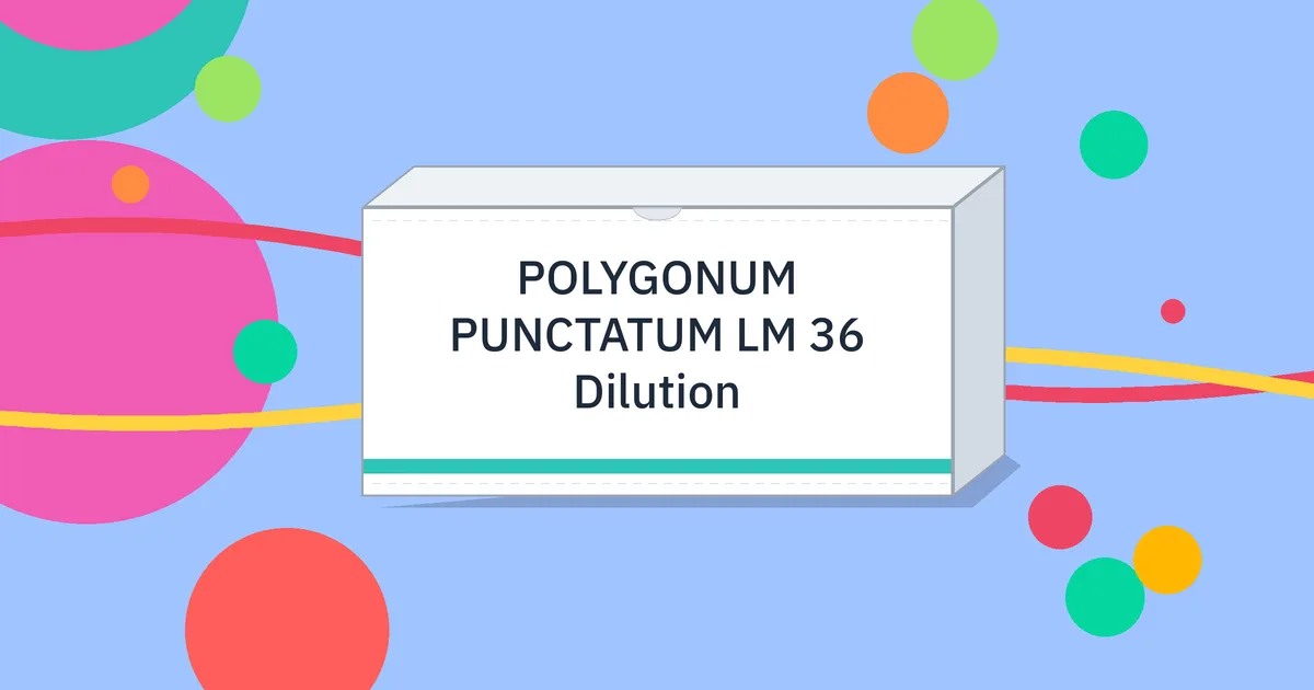 Symbolbild: Packung mit der Aufschrift POLYGONUM PUNCTATUM LM 36 Dilution (PZN 13663096) – Verfügbarkeit und Bezug in Apotheken in Frankfurt am Main