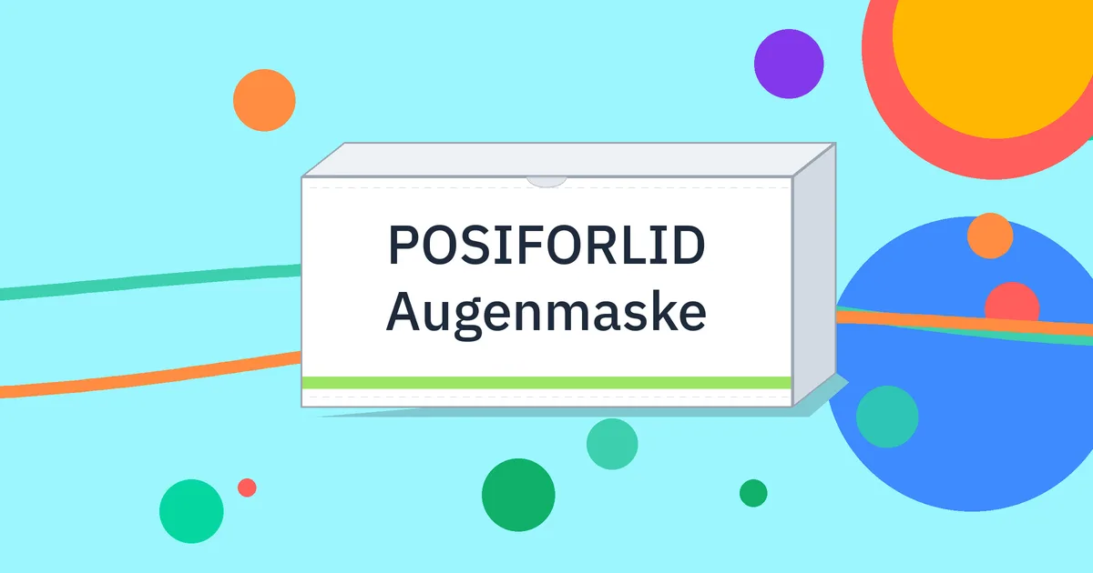 Symbolbild: Packung mit der Aufschrift POSIFORLID Augenmaske (PZN 16616051) – Verfügbarkeit und Bezug in Apotheken in Frankfurt am Main