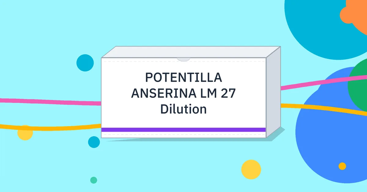 Symbolbild: Packung mit der Aufschrift POTENTILLA ANSERINA LM 27 Dilution (PZN 13665385) – Verfügbarkeit und Bezug in Apotheken in Frankfurt am Main