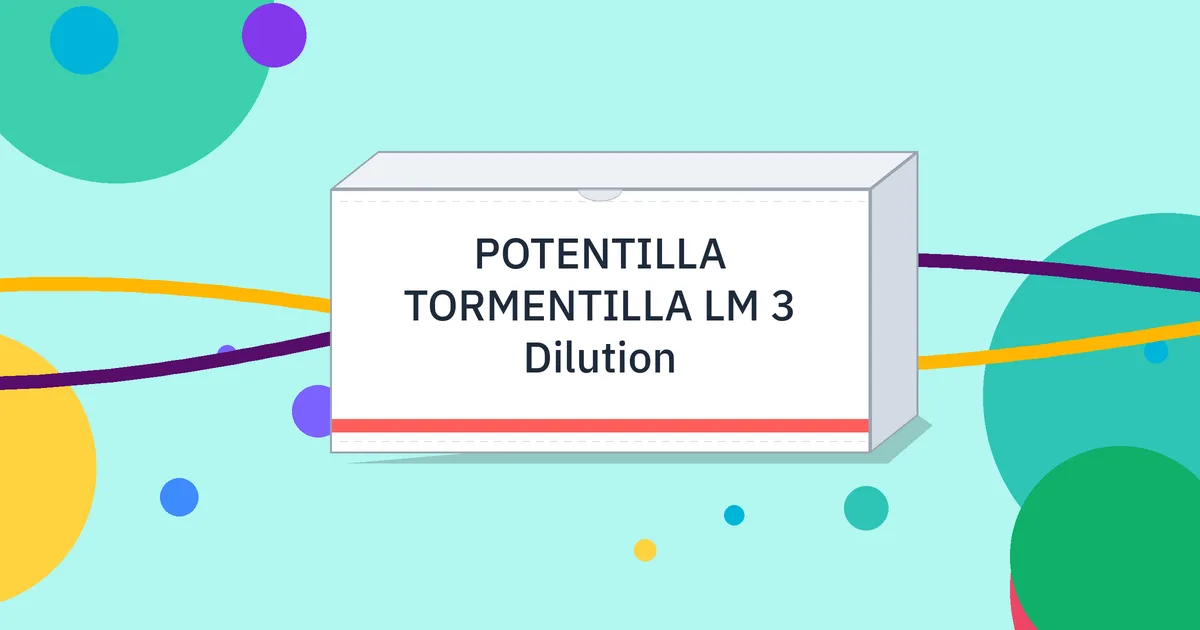 Symbolbild: Packung mit der Aufschrift POTENTILLA TORMENTILLA LM 3 Dilution (PZN 13665534) – Verfügbarkeit und Bezug in Apotheken in Frankfurt am Main