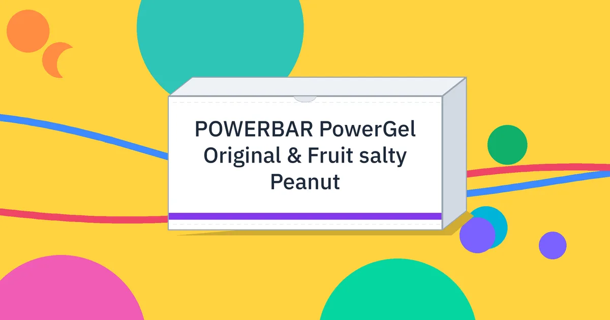 Symbolbild: Packung mit der Aufschrift POWERBAR PowerGel Original & Fruit salty Peanut (PZN 15531418) – Verfügbarkeit und Bezug in Apotheken in Frankfurt am Main