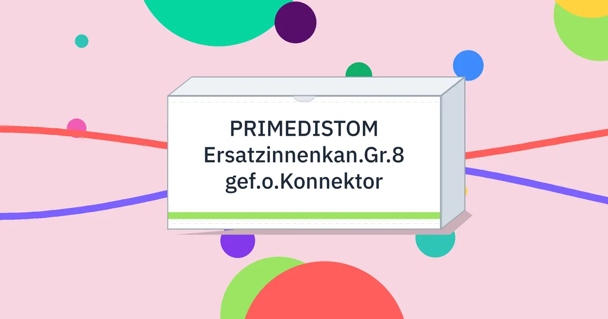 Symbolbild: Packung mit der Aufschrift PRIMEDISTOM Ersatzinnenkan.Gr.8 gef.o.Konnektor (PZN 10257527) – Verfügbarkeit und Bezug in Apotheken in Frankfurt am Main