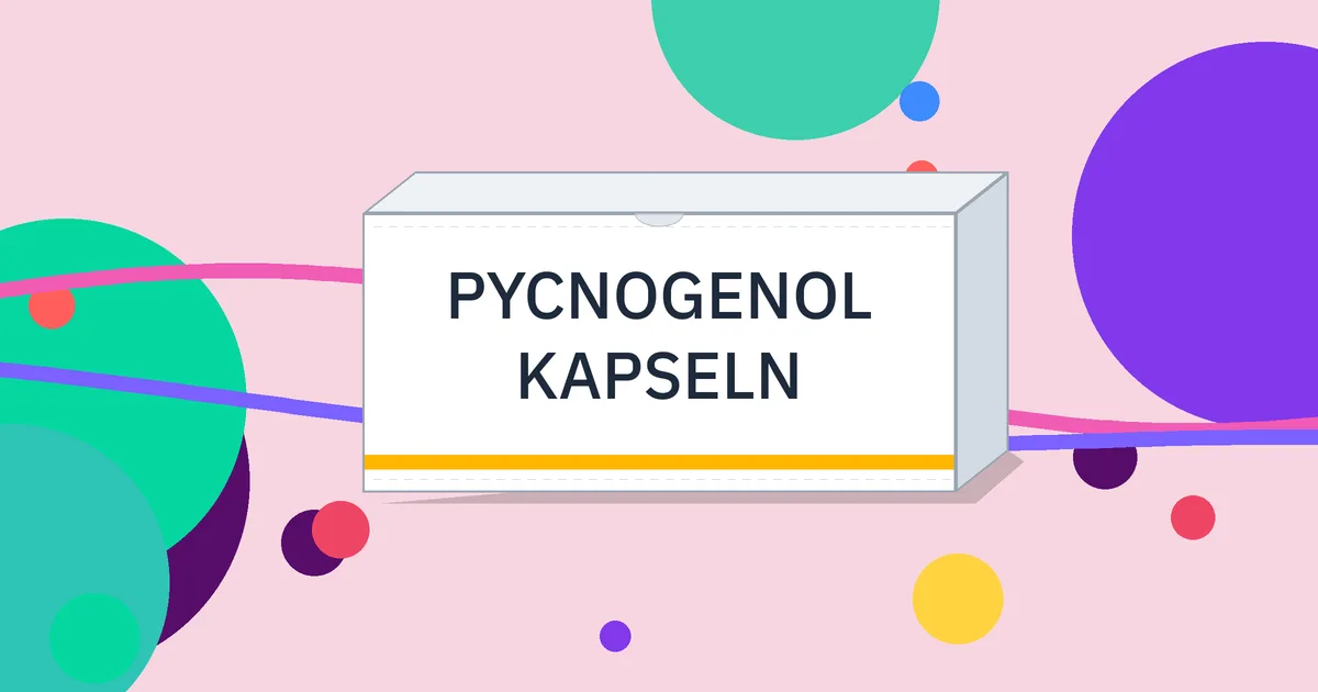 Symbolbild: Packung mit der Aufschrift PYCNOGENOL KAPSELN (PZN 17179121) – Verfügbarkeit und Bezug in Apotheken in Frankfurt am Main
