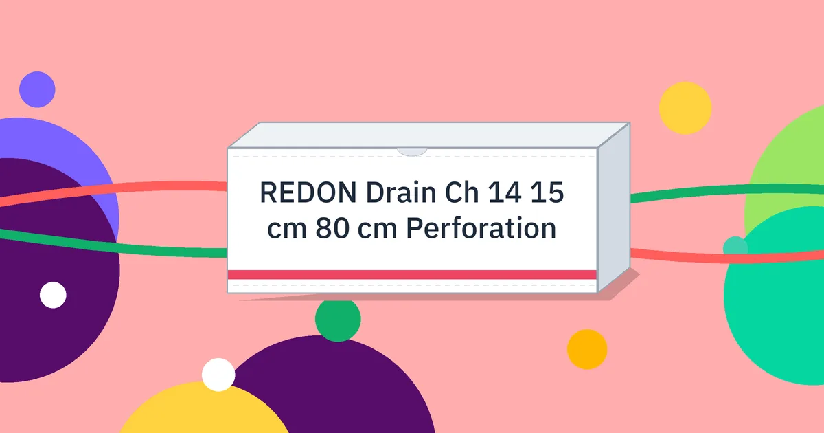 Symbolbild: Packung mit der Aufschrift REDON Drain Ch 14 15 cm 80 cm Perforation (PZN 11171489) – Verfügbarkeit und Bezug in Apotheken in Frankfurt am Main
