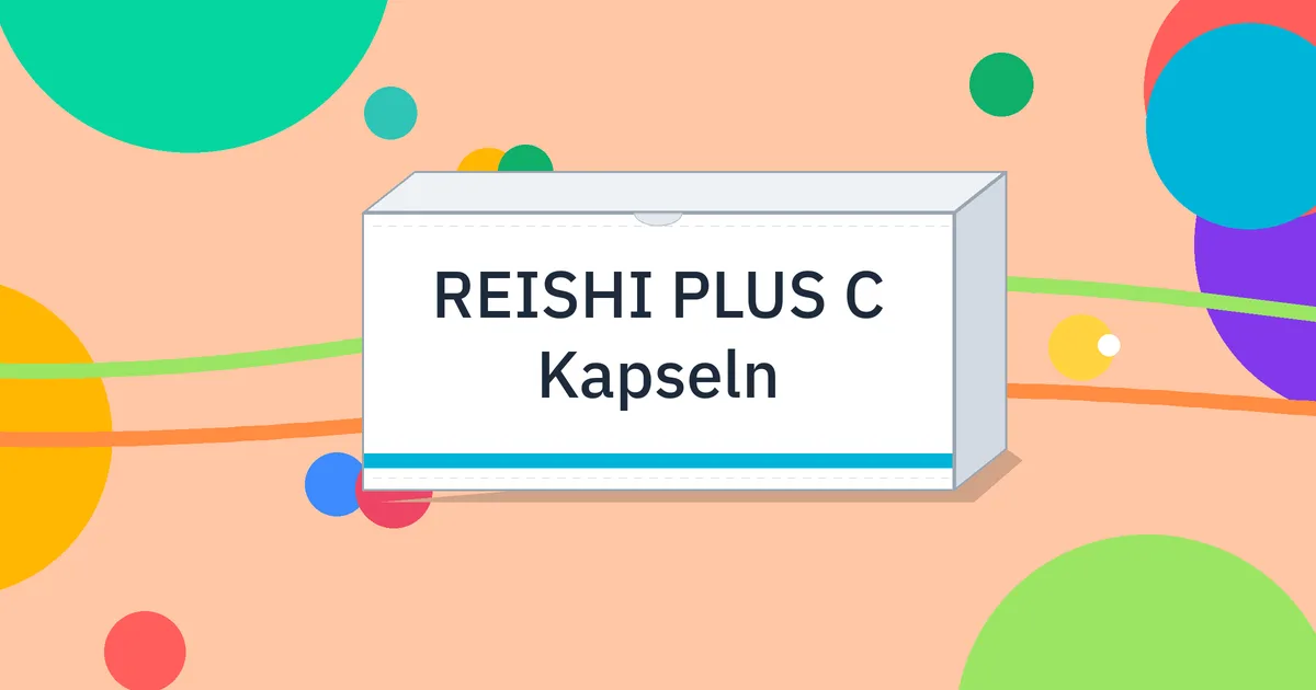 Symbolbild: Packung mit der Aufschrift REISHI PLUS C Kapseln (PZN 09279736) – Verfügbarkeit und Bezug in Apotheken in Frankfurt am Main