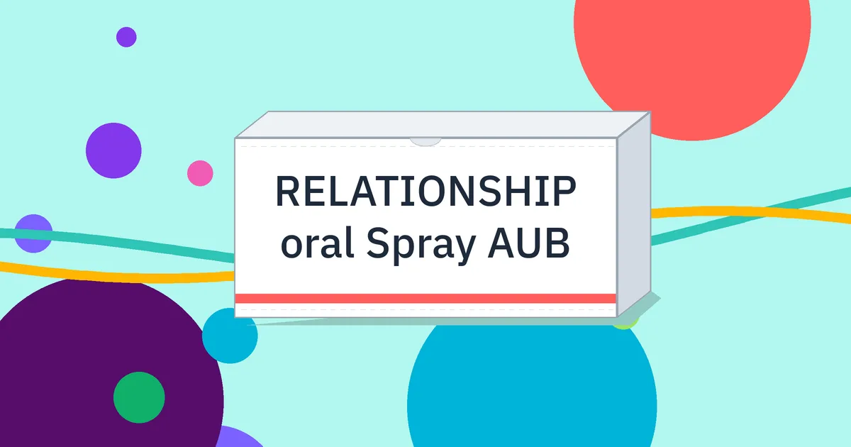 Symbolbild: Packung mit der Aufschrift RELATIONSHIP oral Spray AUB (PZN 18734748) – Verfügbarkeit und Bezug in Apotheken in Frankfurt am Main