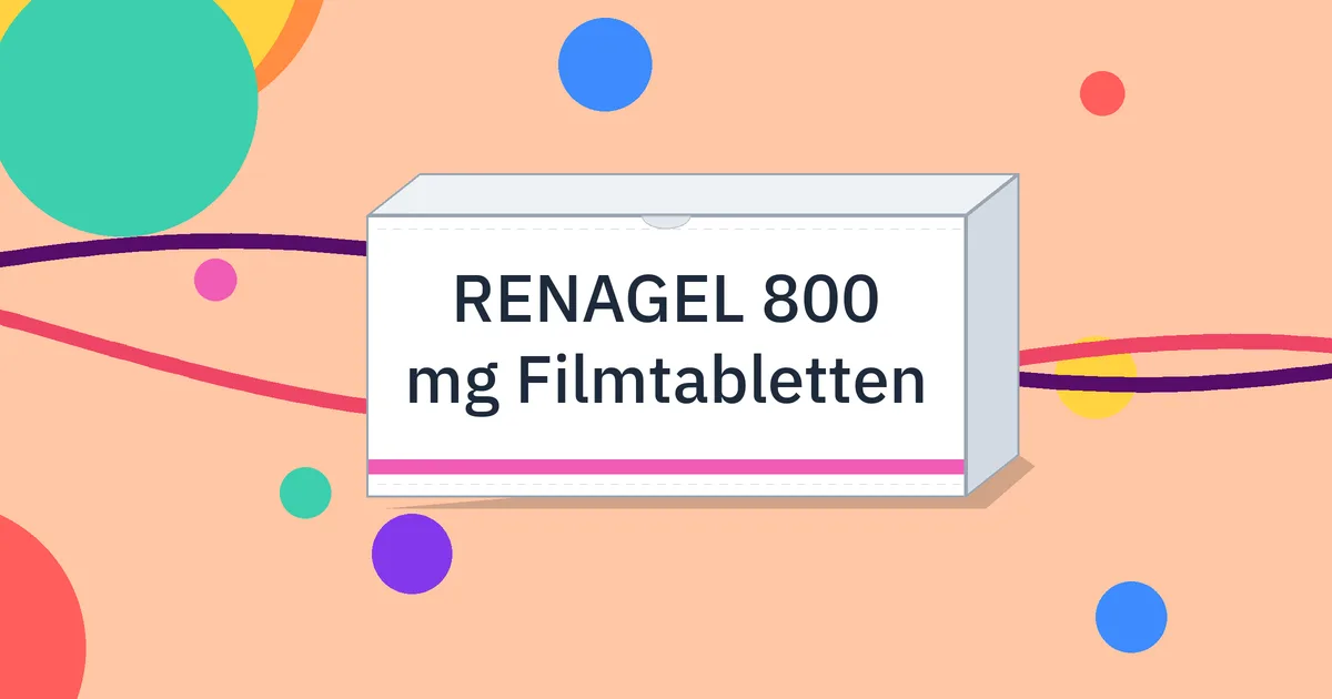Symbolbild: Packung mit der Aufschrift RENAGEL 800 mg Filmtabletten (PZN 11851698) – Verfügbarkeit und Bezug in Apotheken in Frankfurt am Main