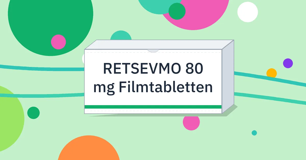 Symbolbild: Packung mit der Aufschrift RETSEVMO 80 mg Filmtabletten (PZN 20062173) – Verfügbarkeit und Bezug in Apotheken in Frankfurt am Main