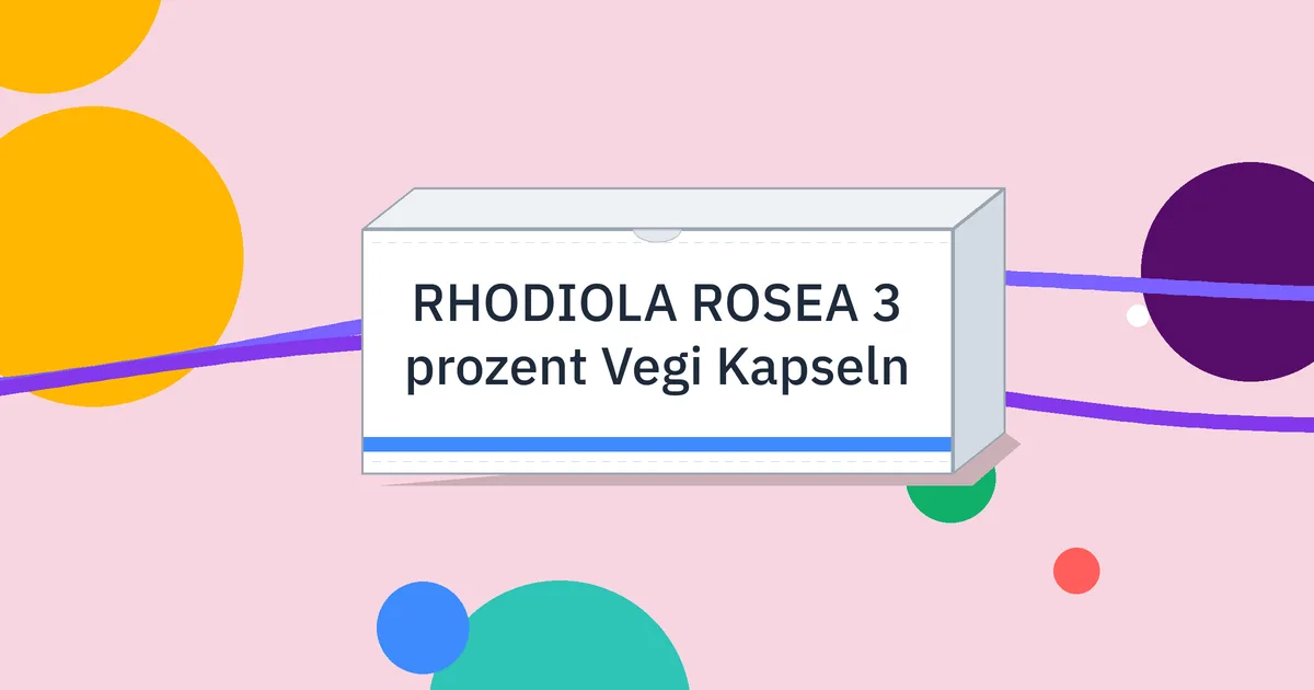 Symbolbild: Packung mit der Aufschrift RHODIOLA ROSEA 3 prozent Vegi Kapseln (PZN 00823428) – Verfügbarkeit und Bezug in Apotheken in Frankfurt am Main