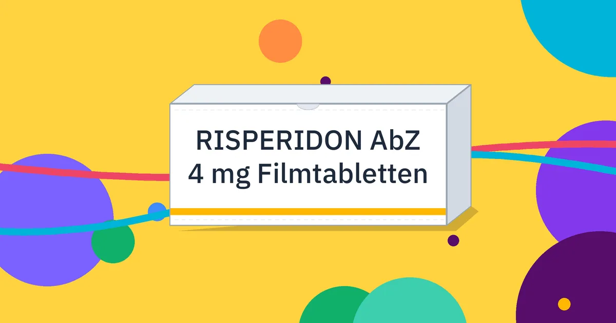 Symbolbild: Packung mit der Aufschrift RISPERIDON AbZ 4 mg Filmtabletten (PZN 18129415) – Verfügbarkeit und Bezug in Apotheken in Frankfurt am Main